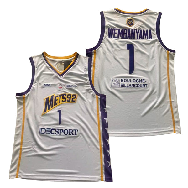 Victor Wembanyama Mets 92 Jersey | Metropolitans Basketball jersey ...