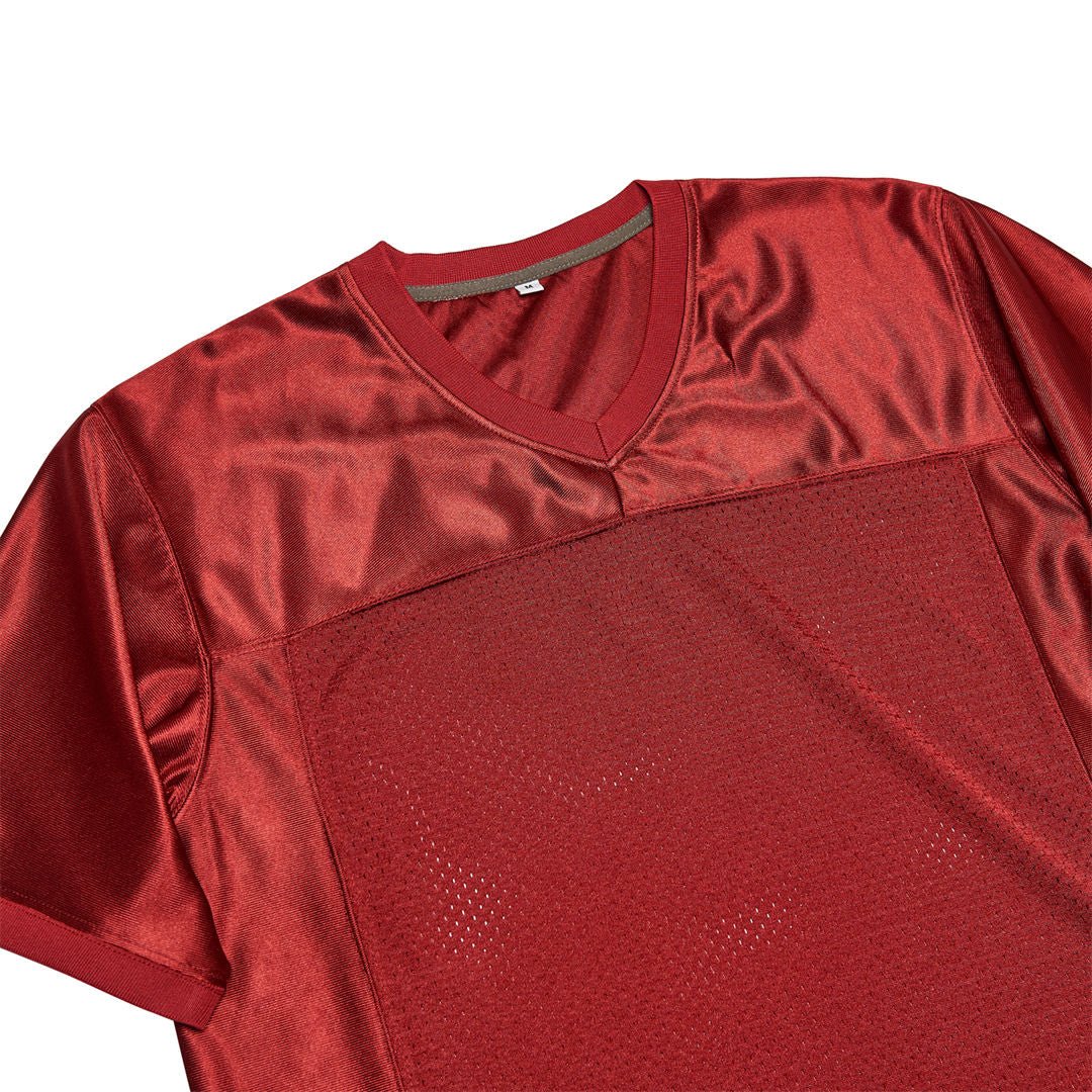 Maroon Blank Football Jersey | Plain Mesh Football Uniform Wholesale ...