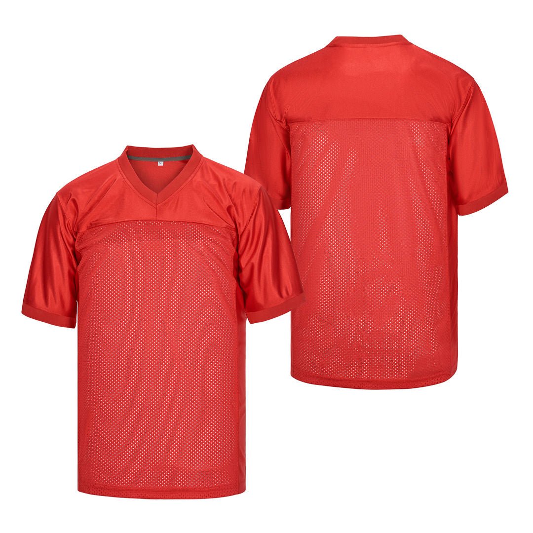 Red Blank Football Jersey | Plain Mesh Football Uniform Wholesale | JerseyOne