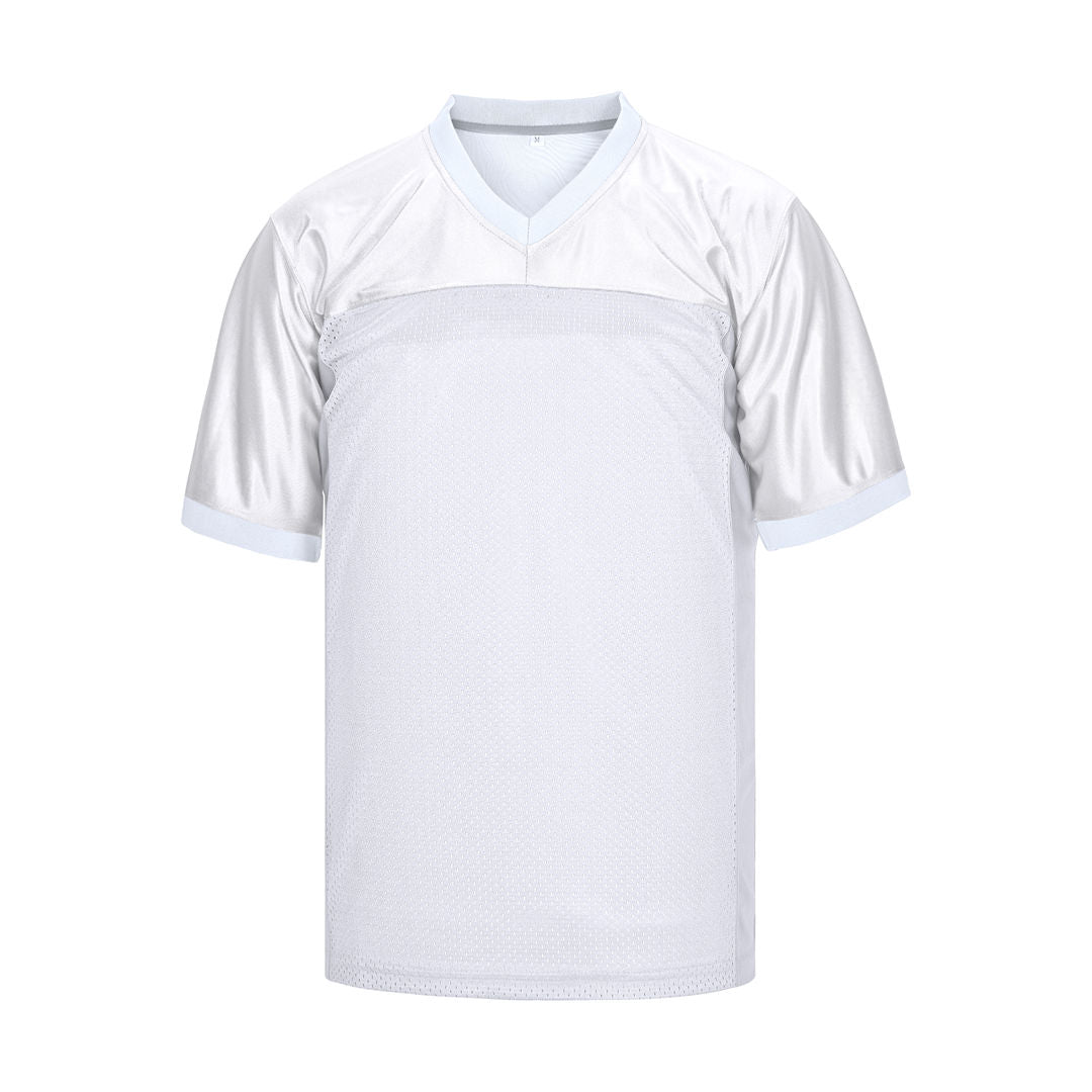 White Blank Football Jersey | Plain Mesh Football Uniform Wholesale ...