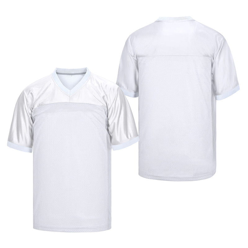 White Blank Football Jersey | Plain Mesh Football Uniform Wholesale ...