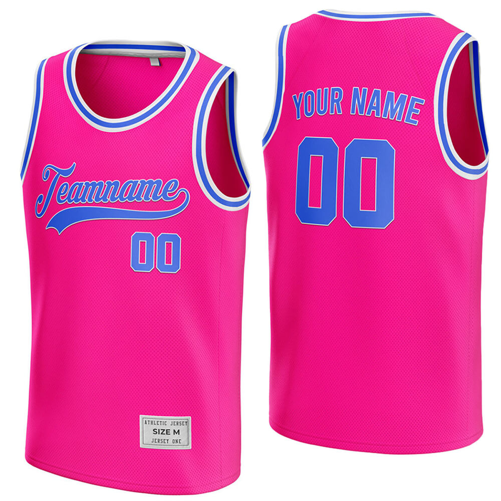 Deep Pink Custom Basketball Jersey No Minimum - Embroidery | JerseyOne