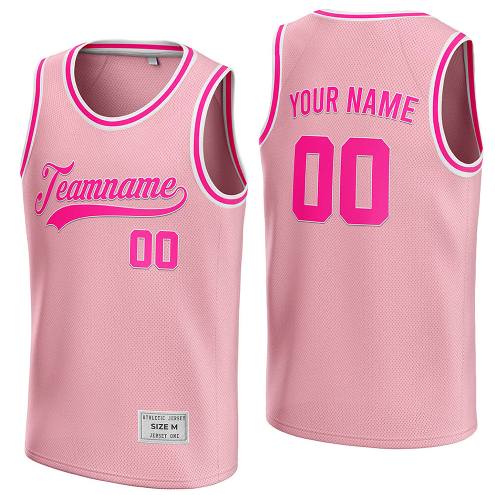 Pink Custom Basketball Jersey No Minimum - Embroidery | JerseyOne