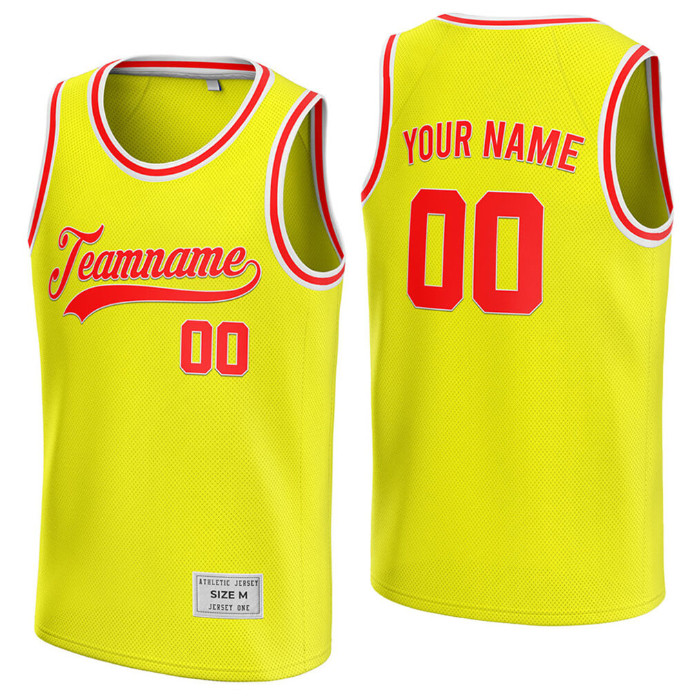 Yellow Custom Basketball Jersey No Minimum - Embroidery | JerseyOne