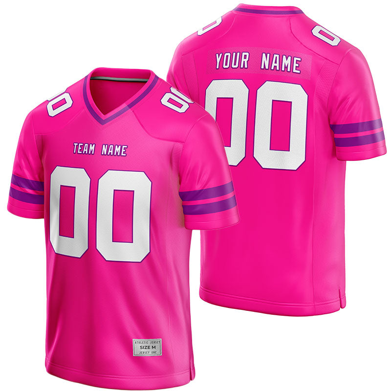 Custom Deep Pink Football Jersey for Men/Youth | Authentic Uniform ...
