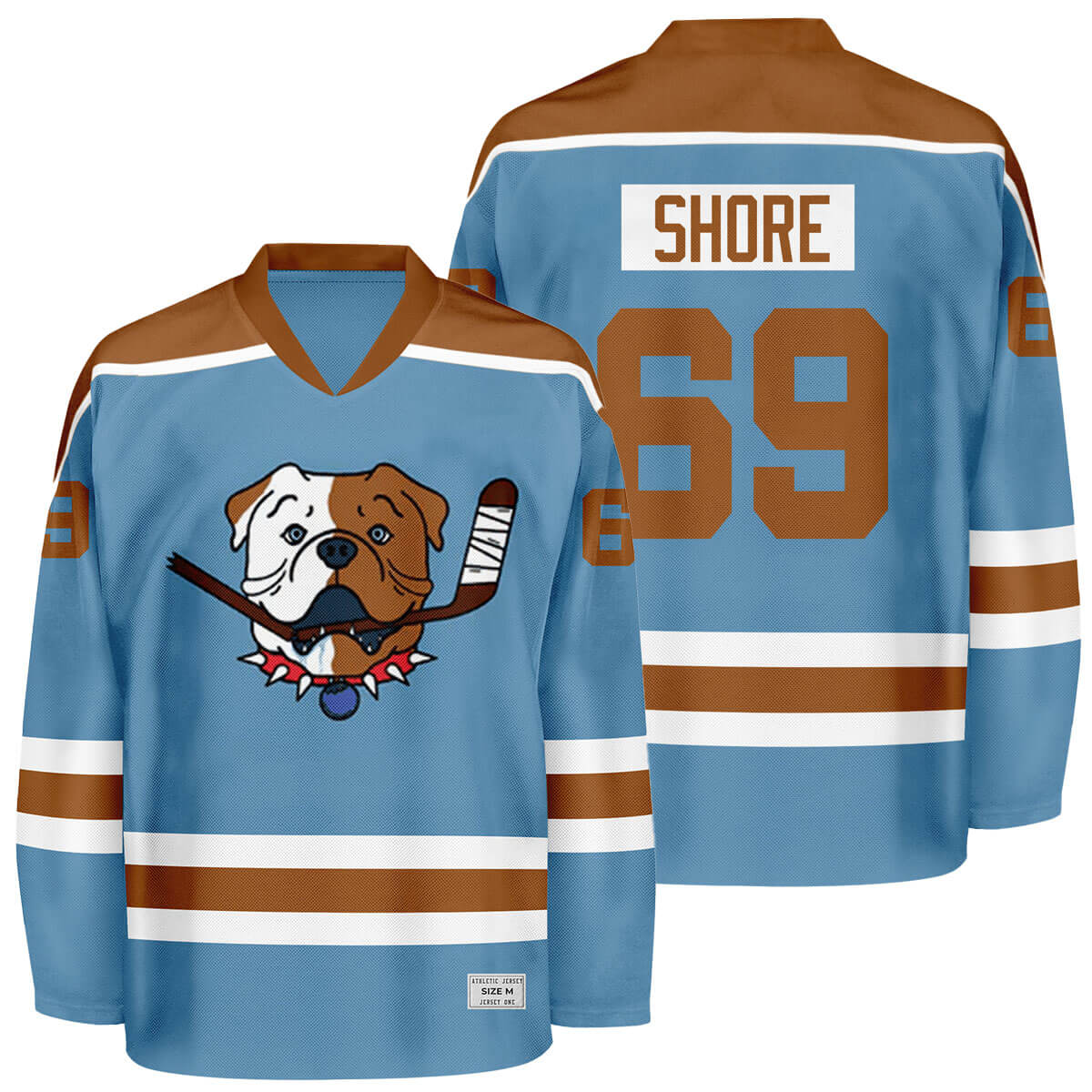 Shoresy Sudbury Blueberry Bulldogs Hockey Jersey Sweater 69 | JerseyOne